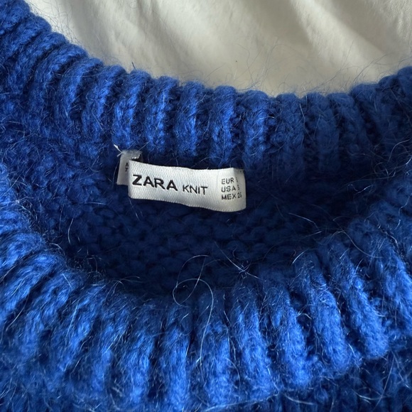 Zara | Sweaters | Zara Royal Blue Chunky Knit Sweater | Poshmark
